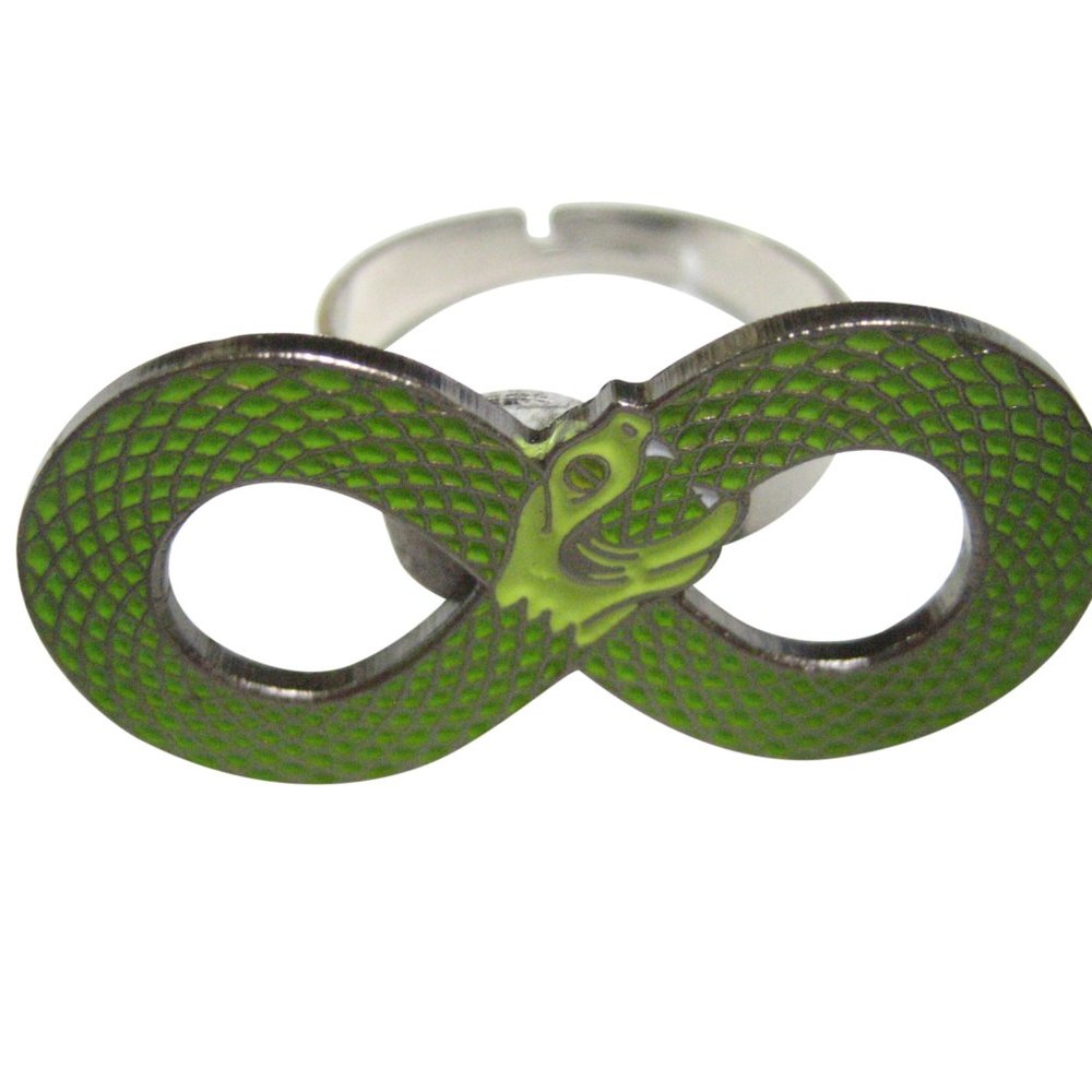 Green Toned Infinity Snake Ouroboros Adjustable Size … - Gem